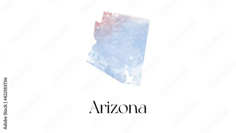 Arizona animated map showing the state of Alaska from the united state ...