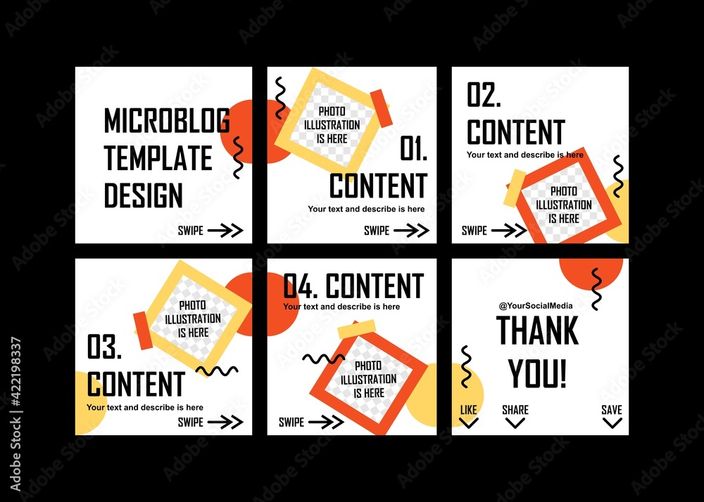 Creative micro blog template design. Easy to edit with vector file. Can ...