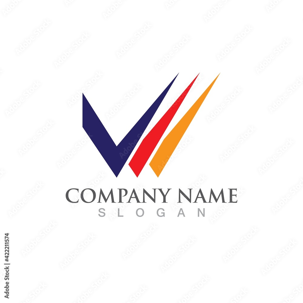 V Letter Lightning Logo Template Stock Vector | Adobe Stock