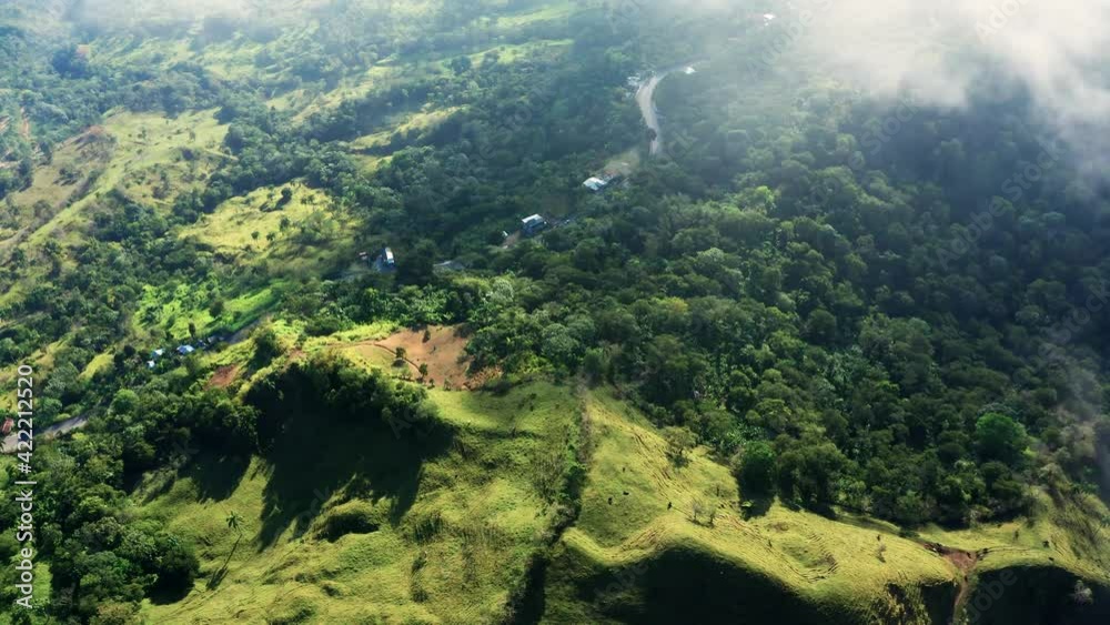 Morning in the mountains of the Dominican Republic 4k video background ...