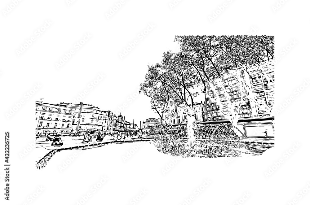 Building view with landmark of Marseille is the port city in southern ...