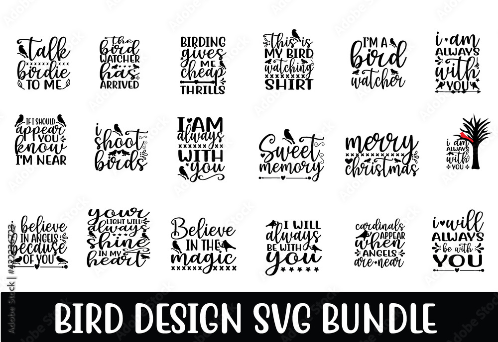 Bird Design Svg Bundle Cut Files For Cutting Machines Like Cricut And