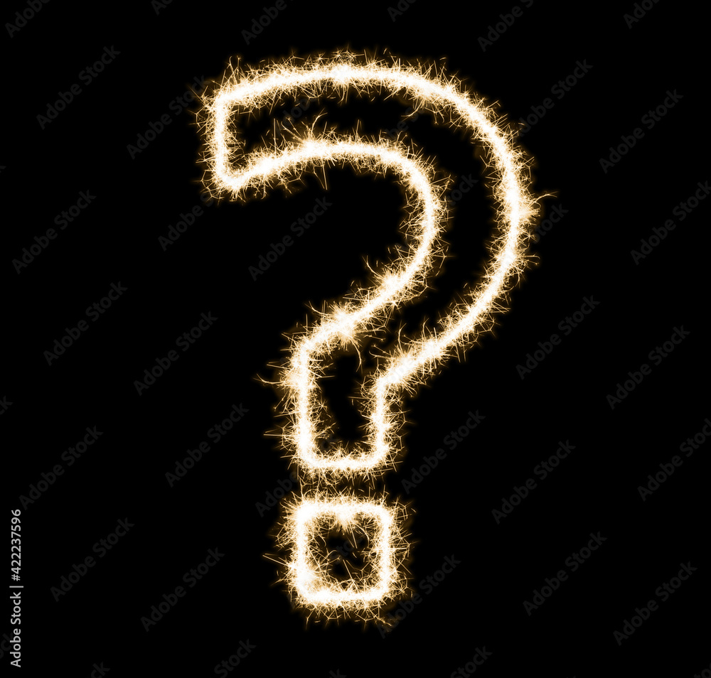 Question mark - Made out of sparkles Stock Illustration | Adobe Stock