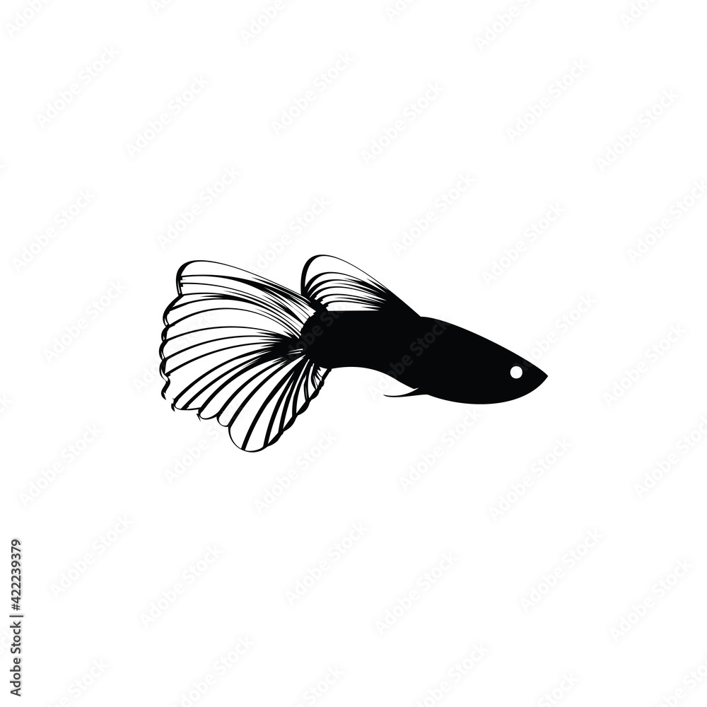 Guppy Fish icon isolated on white background, guppy icon, guppy logo ... Guppy Fish icon isolated on white background, guppy icon, guppy logo ...