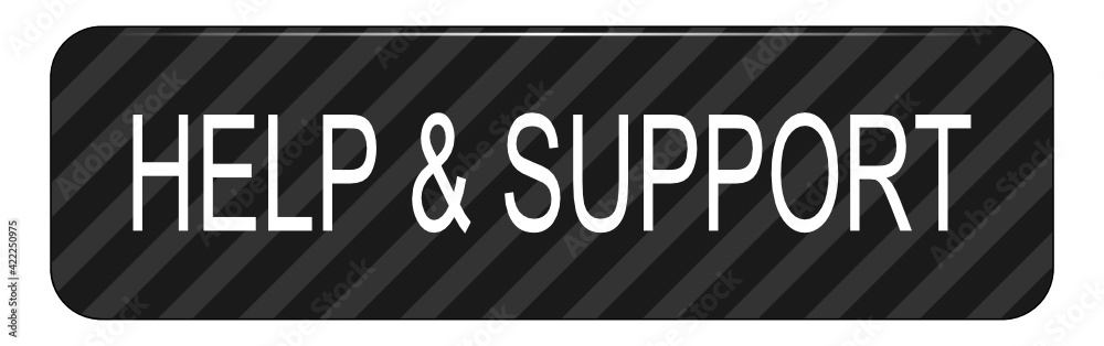 Help and Support Button on white background - illustration Stock Vector ...