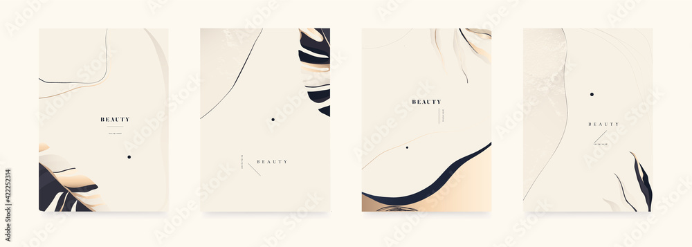 Abstract bright minimalist backgrounds. Fashionable template for design ...