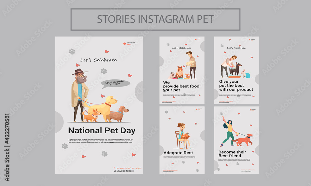 Promotional Poster for social media post. National Pet Day. Instagram ...