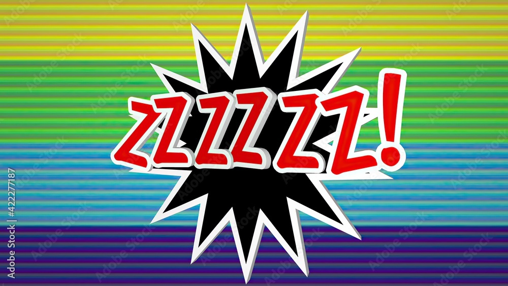 ZZZZZZ comic pop art text against colorful background.. Stock ...