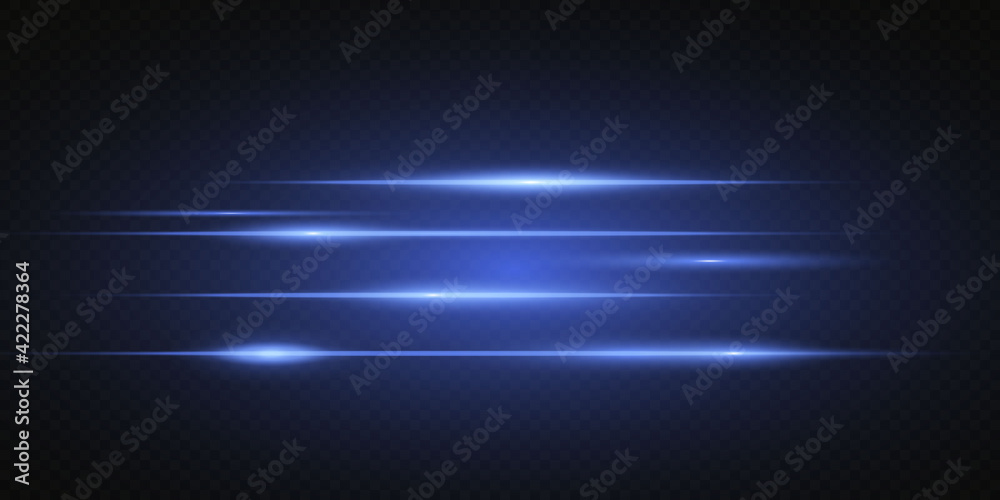 Shining neon stars isolated on black background. Effects, lens flare ...