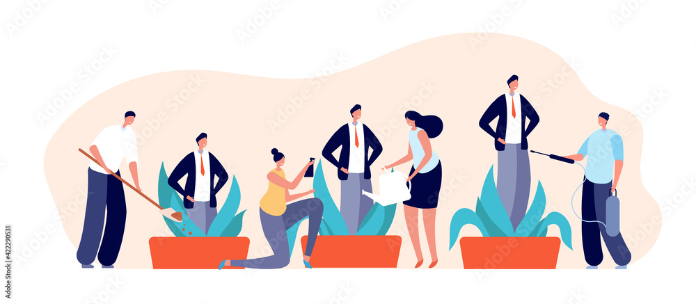 Mentoring concept. Inspiring professionals, corporate communication ...