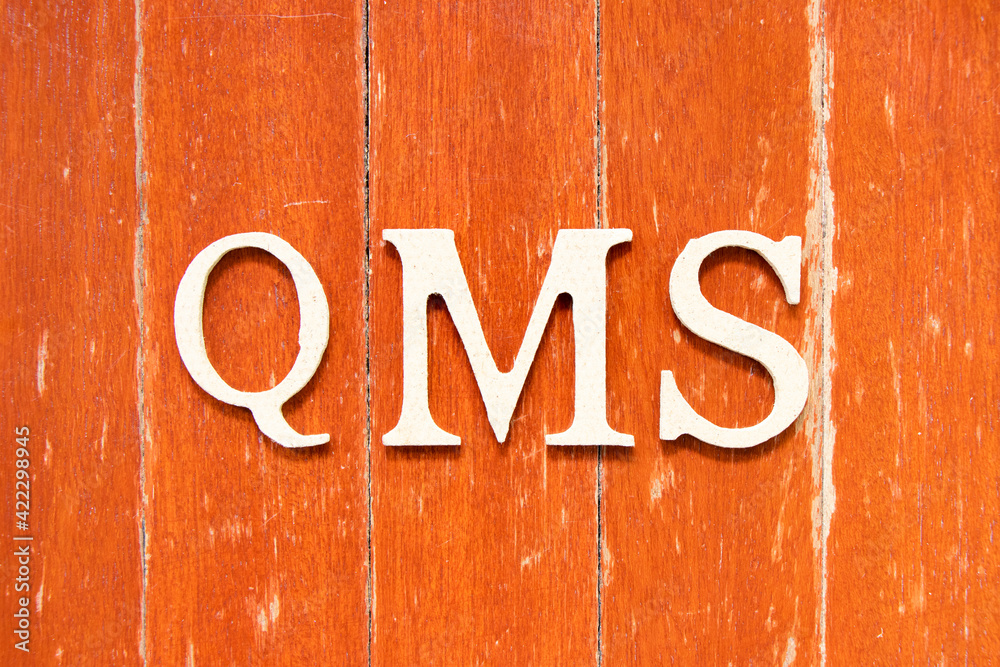 Alphabet letter in word QMS (abbreviation of quality management system ...