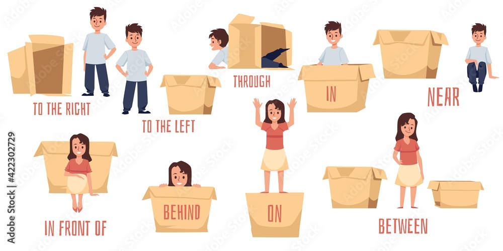 Studying of prepositions of place english language in vocabulary for ...