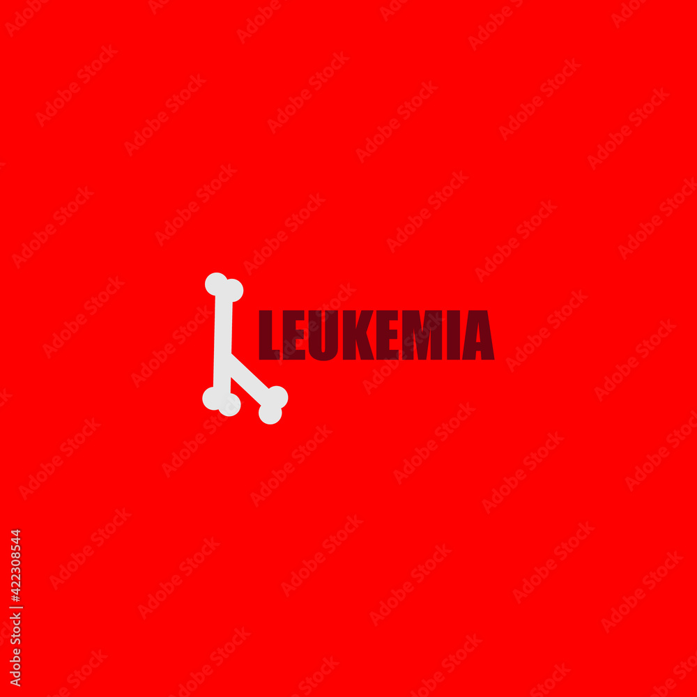 Leukemia disease flat icon. Blood cancer symbol. Bone sign. Logo design ...