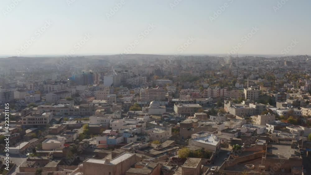 Drone video of houses, streets and neighborhoods in the Middle East ...