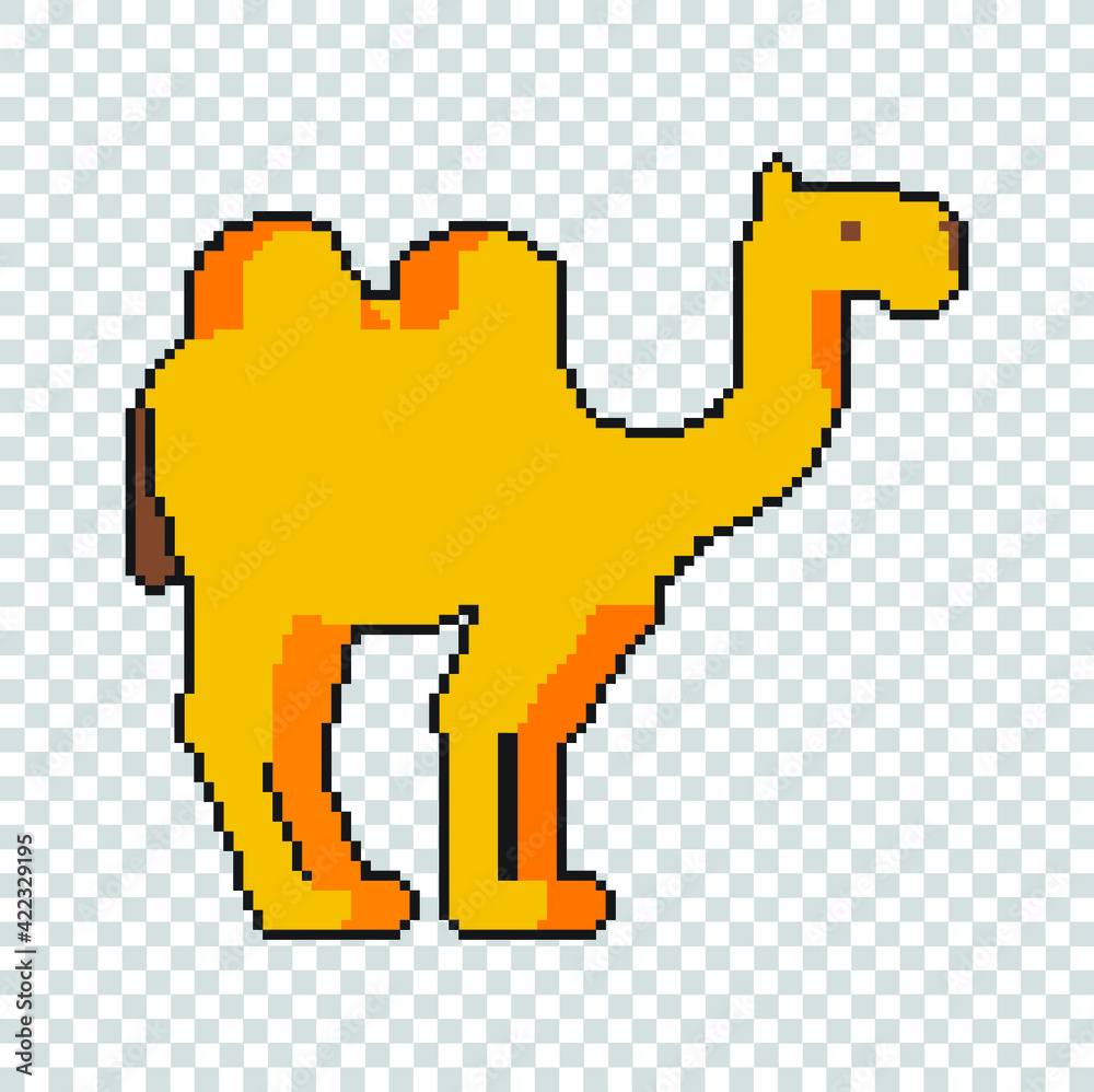animal camel pixel art png format Stock Vector | Adobe Stock