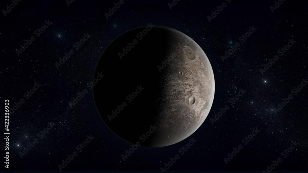 Circulation around its axis, Dwarf Planet Ceres. Solar system space. 素材 ...