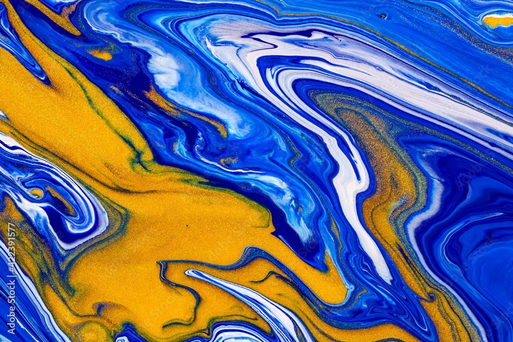 Fluid art texture. Backdrop with abstract swirling paint effect. Liquid ...