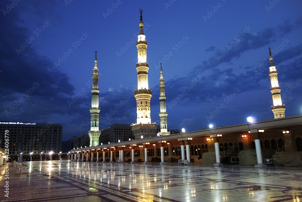Extraordinary mind-blowing shots of Madinah Mosque Stock Photo | Adobe ...