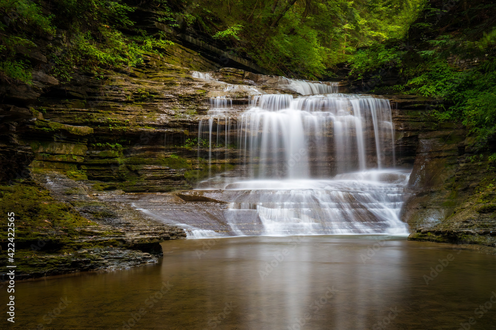 Buttermilk Falls State Park Waterfalls in Ithaca New York Stock Photo ...