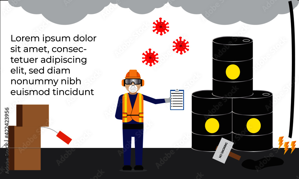 Hazard workplace vector and cartoon insight. Stock Vector | Adobe Stock