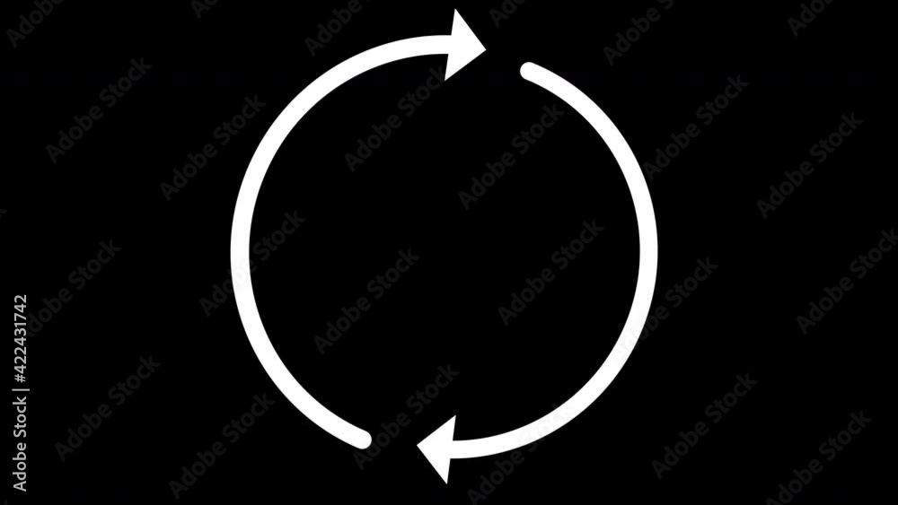 A circular arrow loop on a transparent background Stock Video | Adobe Stock