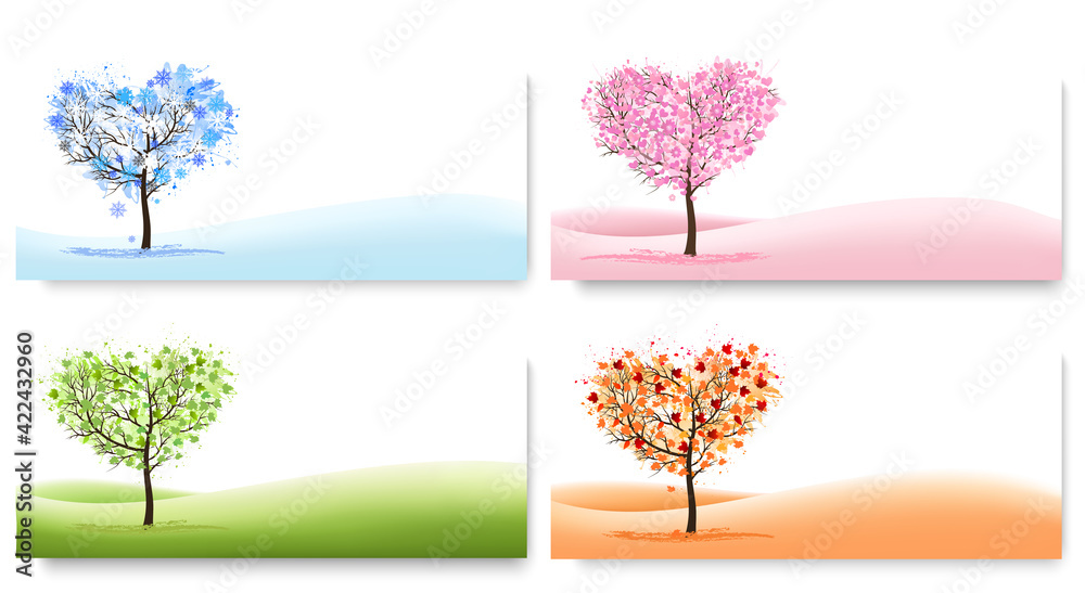 Winter Spring Summer Fall Trees