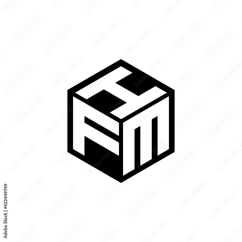 FMI letter logo design with white background in illustrator, cube logo ...
