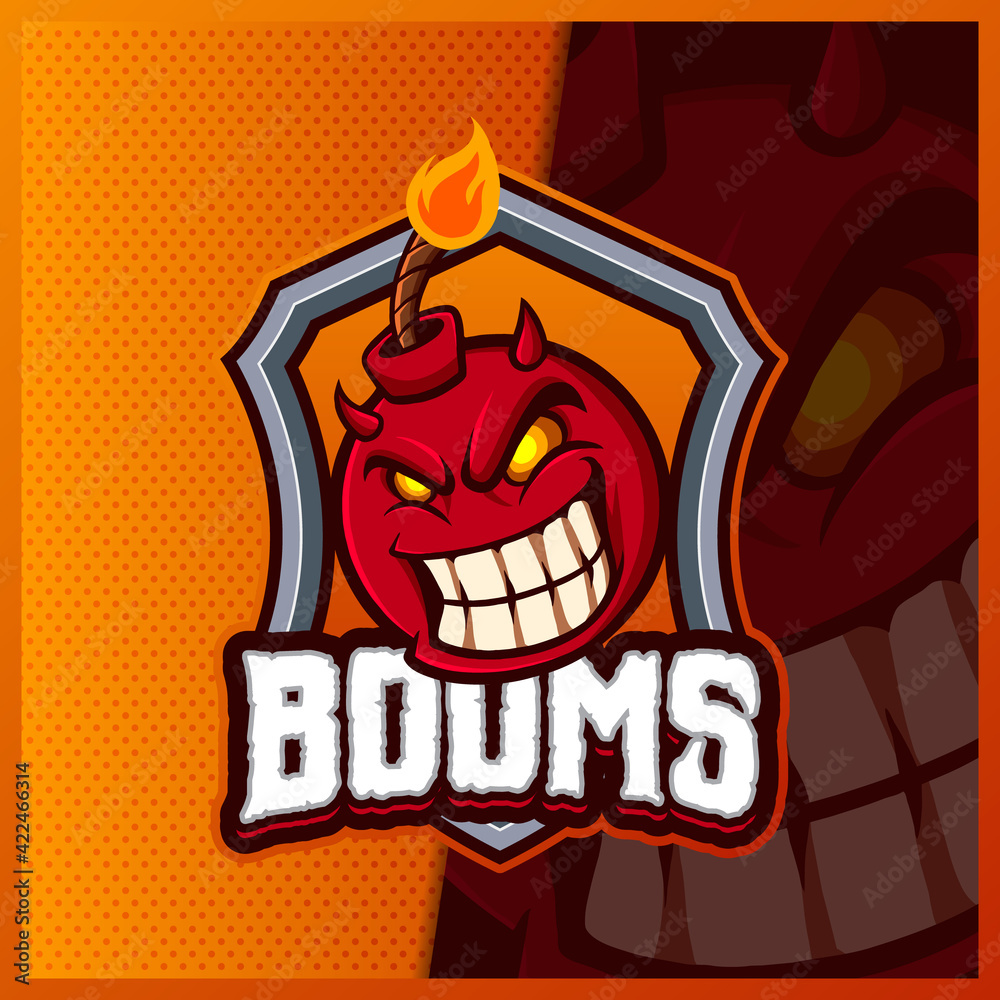 Devil Dynamite Boom mascot esport logo design illustrations vector ...
