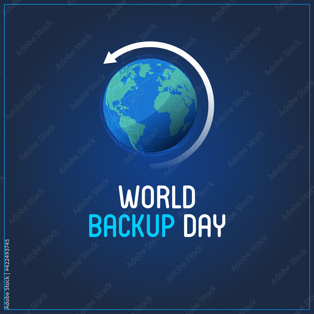 World Backup Day. blue abstract background Stock Illustration | Adobe Stock