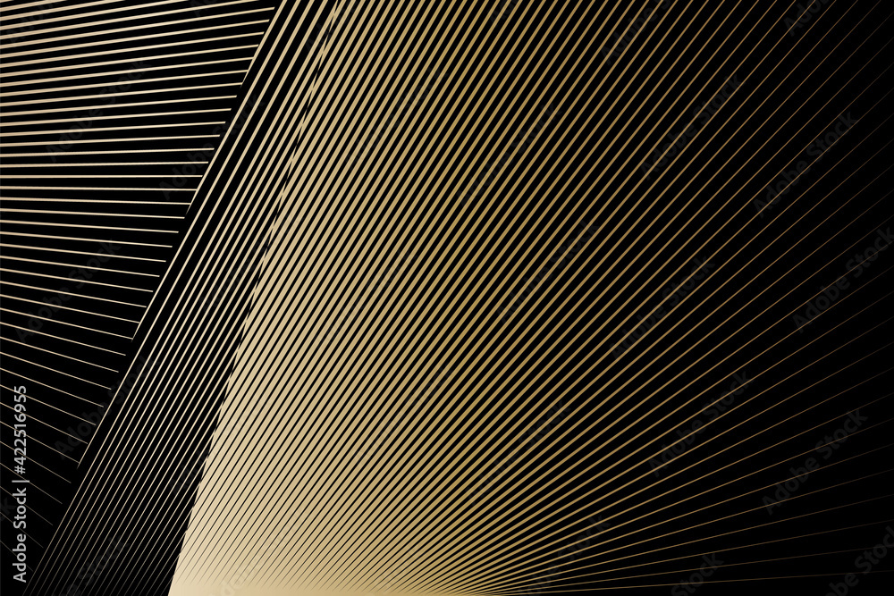 Gold metallic effect background, halftone lines pattern, modern design ...