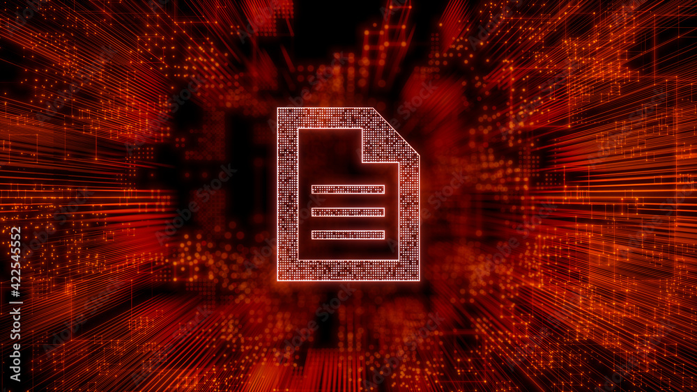 Word document Technology Concept with document symbol against a ...