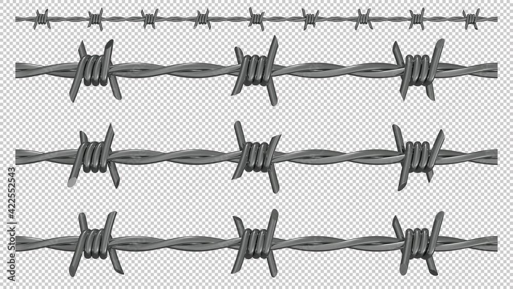 Shiny steel barbed wire - 3 seamless high resolution pixel pattern ...