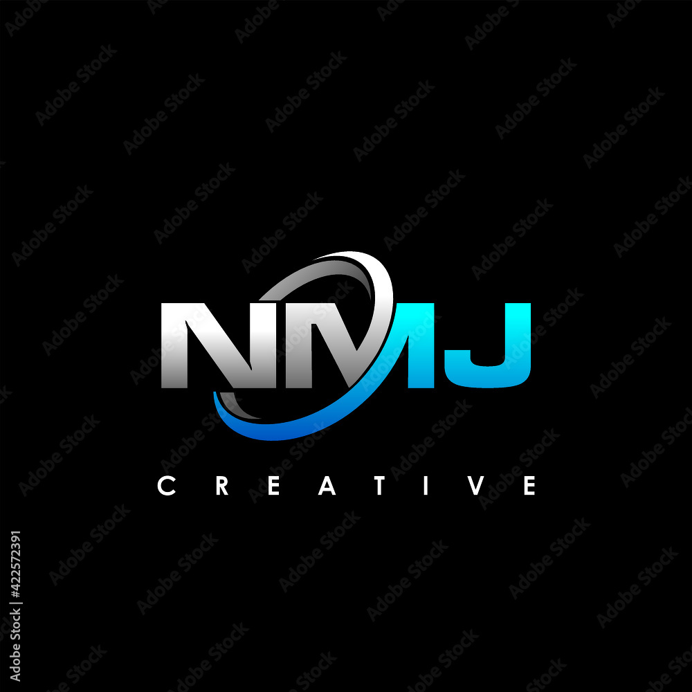 NMJ Letter Initial Logo Design Template Vector Illustration Stock ...