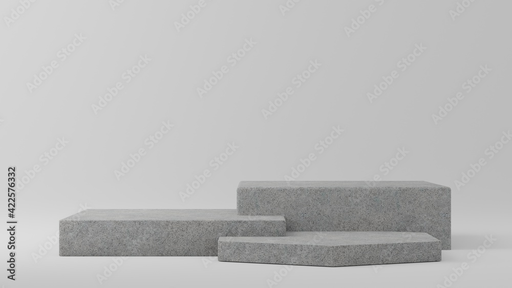 step concrete podium. Abstract pedestal scene with geometrical. Scene ...