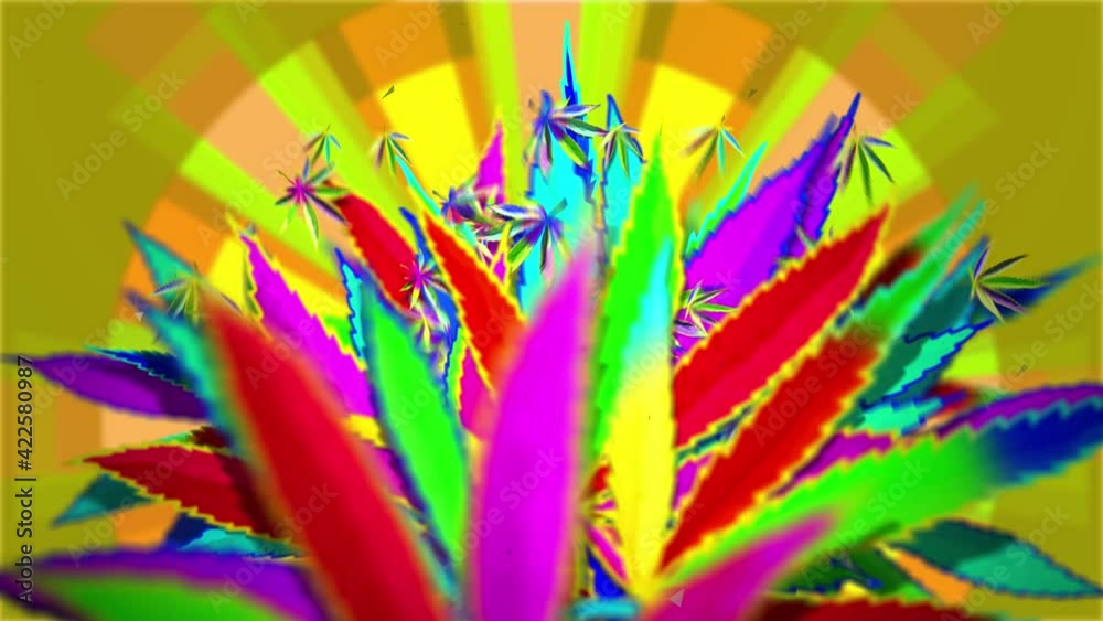 Background Reveals Cannabis Leaf - Psy - Cannabis leaves jump out of ...