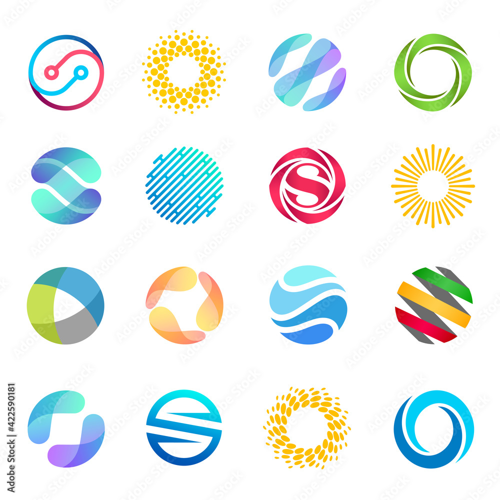 Vector logo design template. Circle abstract icons. Stock Vector ...