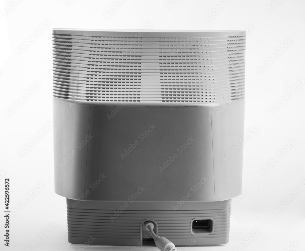 Classic monitor of personal Computer . old monitor of white plastic ...