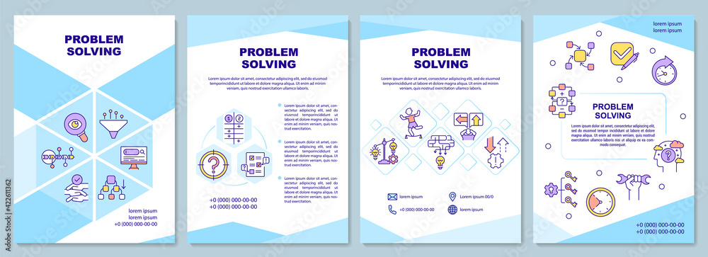 Problem solving brochure template. Strategies of creative thinking ...