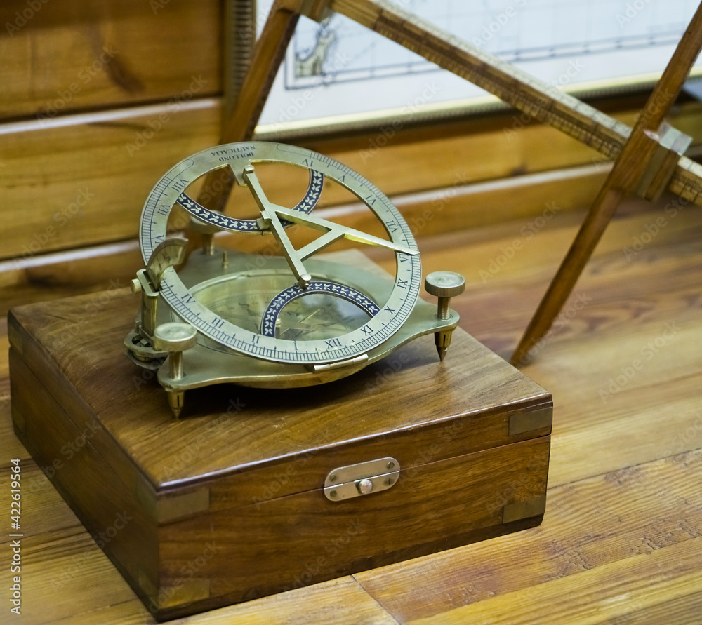 replica of a medieval astrolabe which is a navigation instrument ...