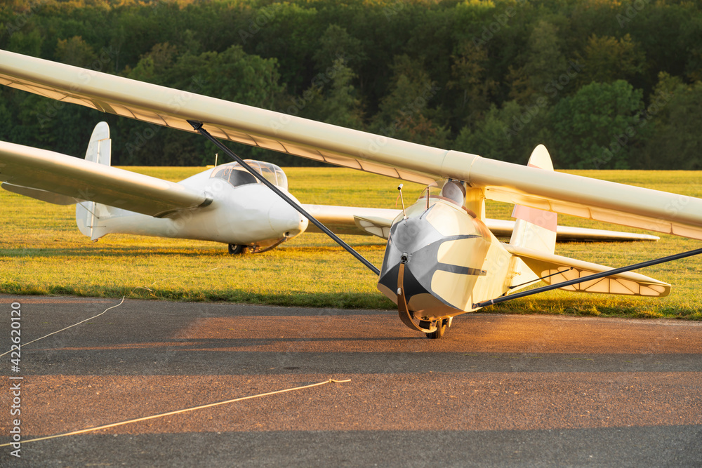 Vintage gliders form the 1930s ready to fly Stock Photo | Adobe Stock