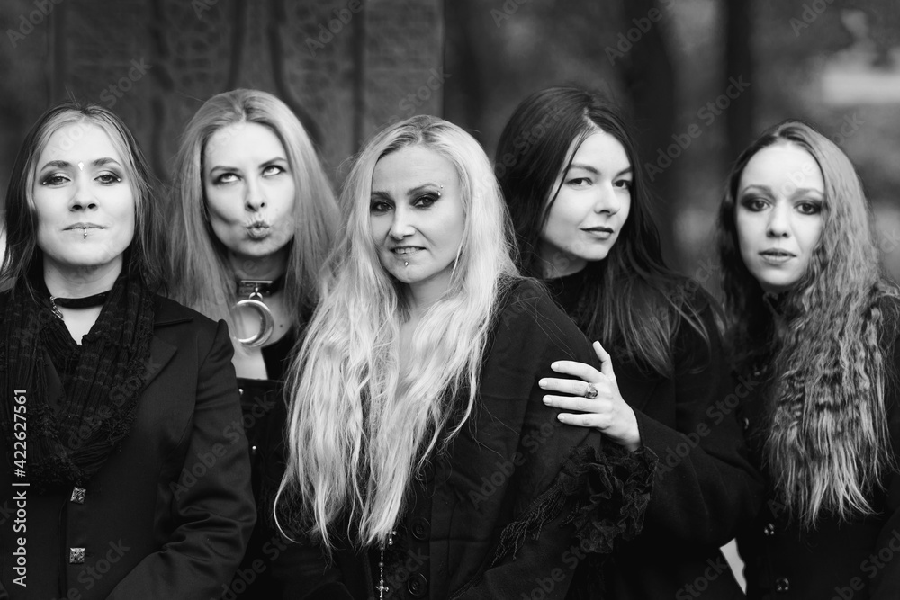 Coven of witches, a group of different friends as witches meet ...