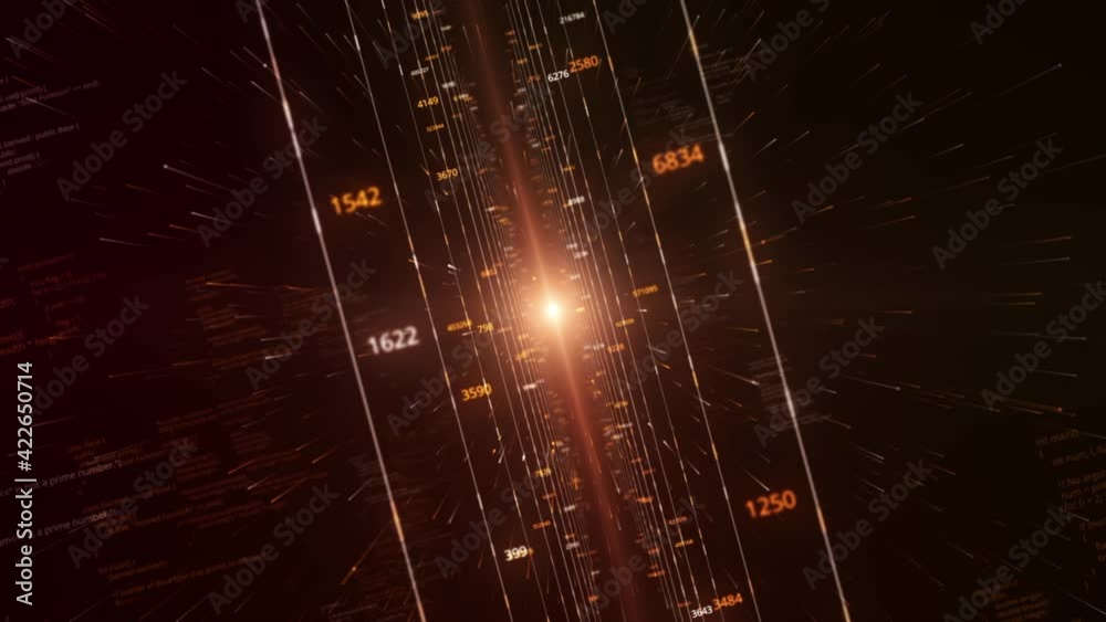 Motion graphics background with the visualization of a data center ...