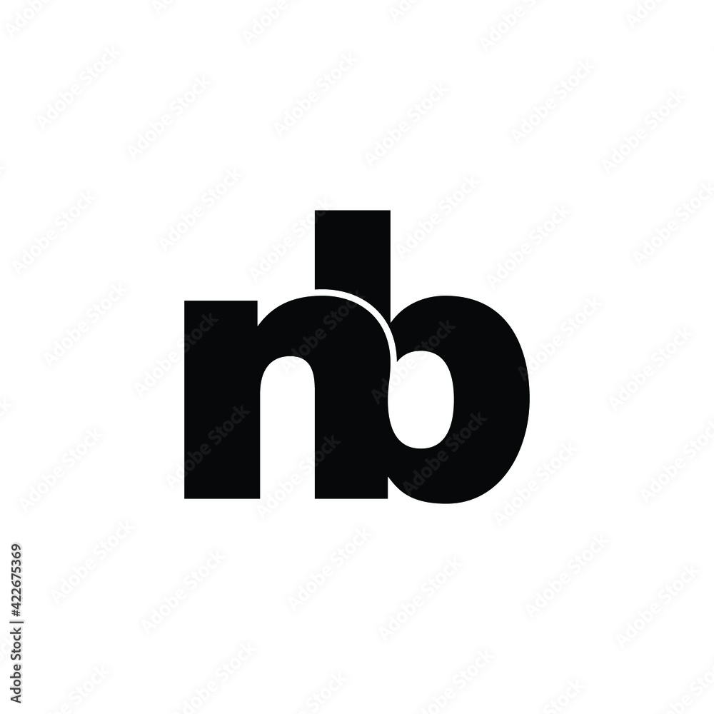 Letter NB simple logo design vector Stock Vector | Adobe Stock