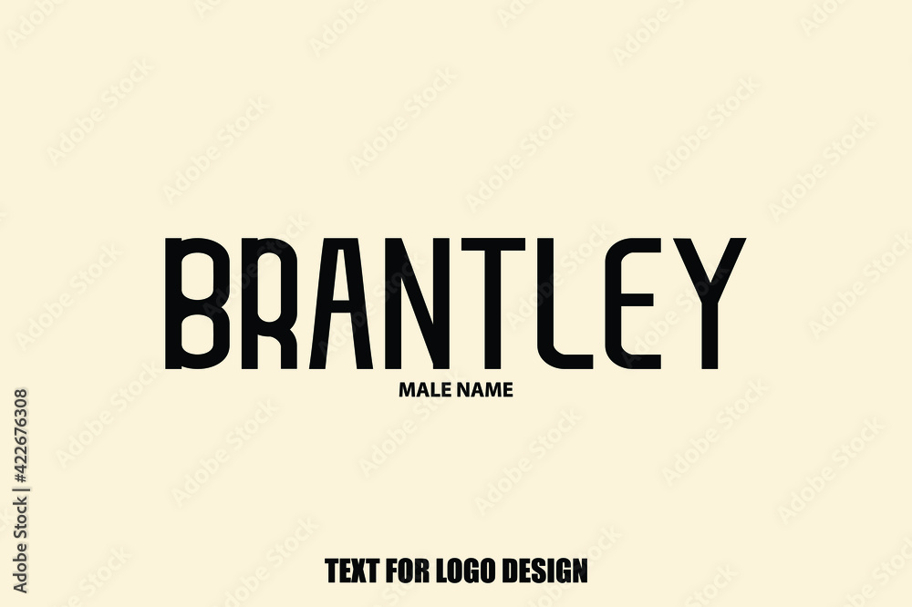 Brantley male Name Semi Bold Black Color Typography Text For Logo ...