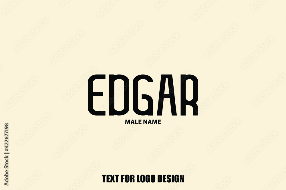 Edgar male Name Semi Bold Black Color Typography Text For Logo Designs ...
