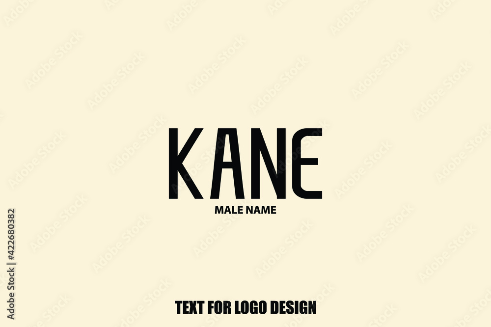 Kane Male Name Calligraphy Text For Logo Designs and Shop Names Stock ...