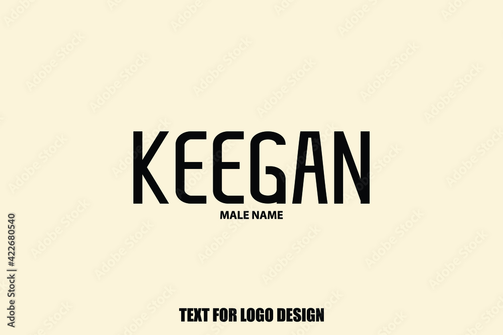 Keegan Male Name Calligraphy Text For Logo Designs and Shop Names Stock ...