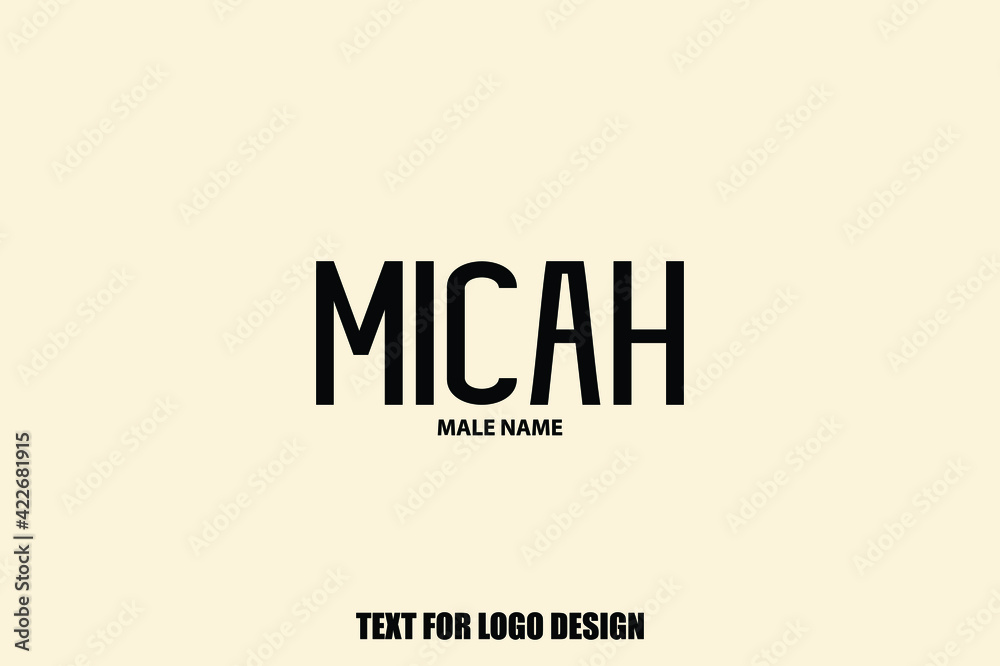 Micah male Name Calligraphy Text Sign For Logo Designs and Shop Names ...