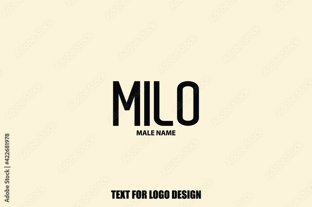 Milo male Name Calligraphy Text Sign For Logo Designs and Shop Names ...
