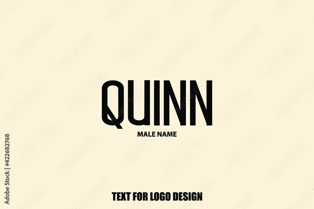 Quinn Male Name Typography Text For Logo Designs and Shop Names Stock ...